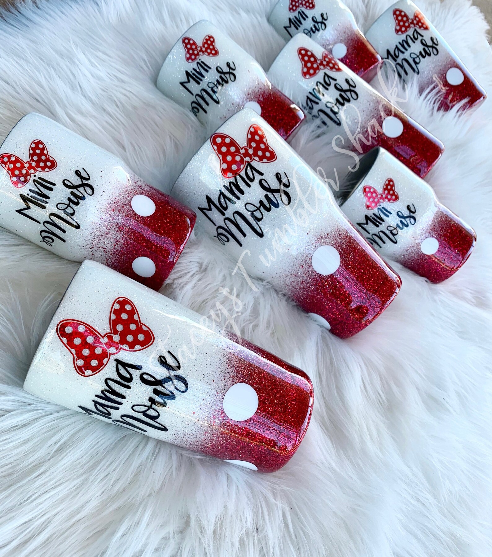 Mama Mouse & Mini Mouse Glitter Tumbler Set Mama and Me - Etsy