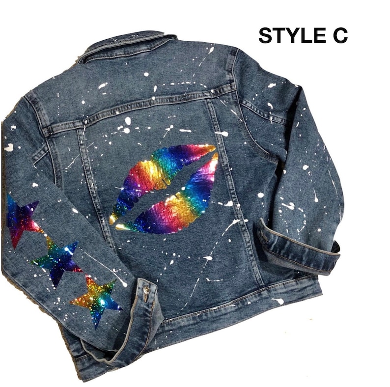 Custom Splatter Painted Denim Jacket | Etsy