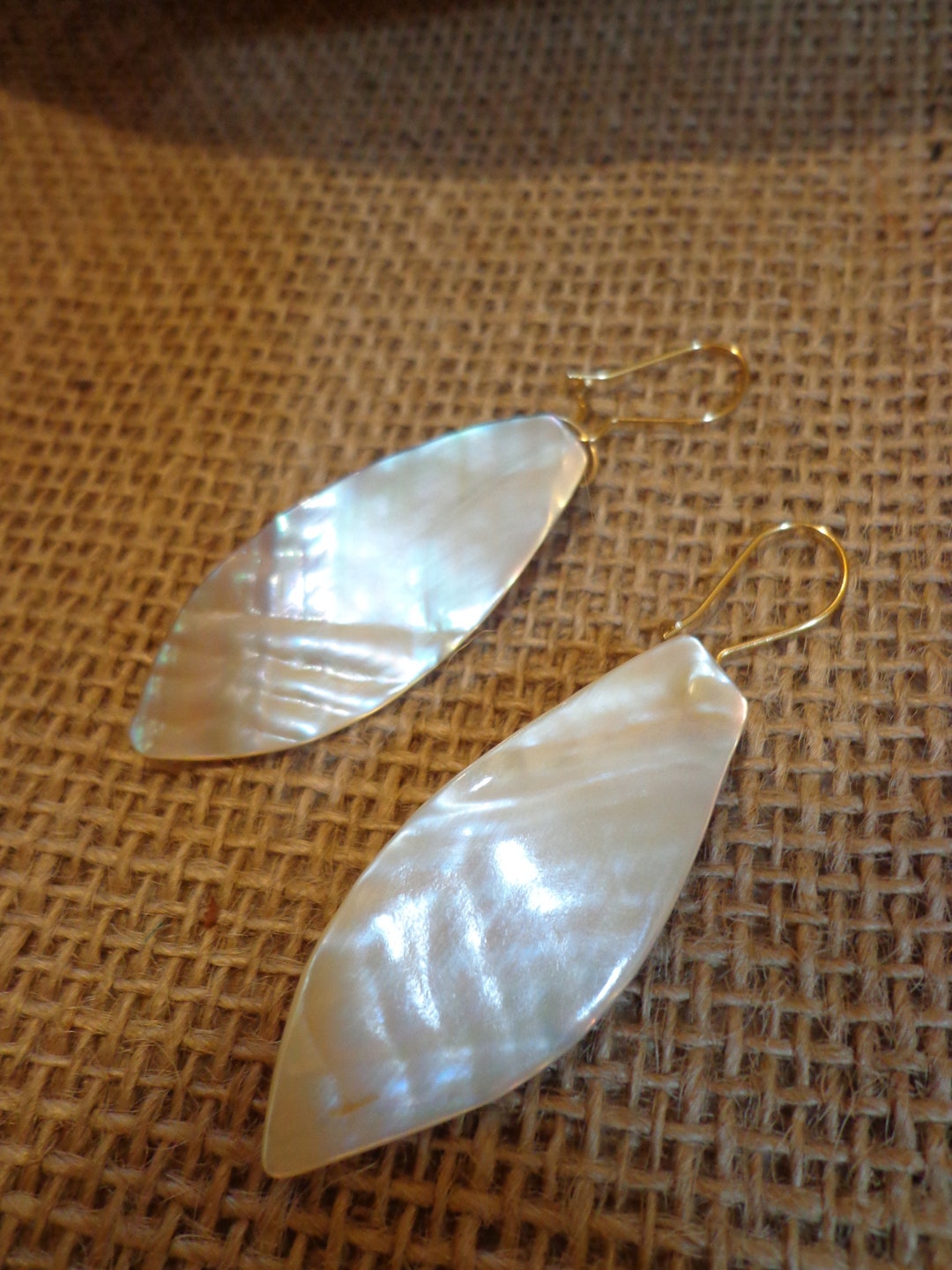 Abalone Shell Earrings, Beautiful Natural Abalone, Choose Gold or ...