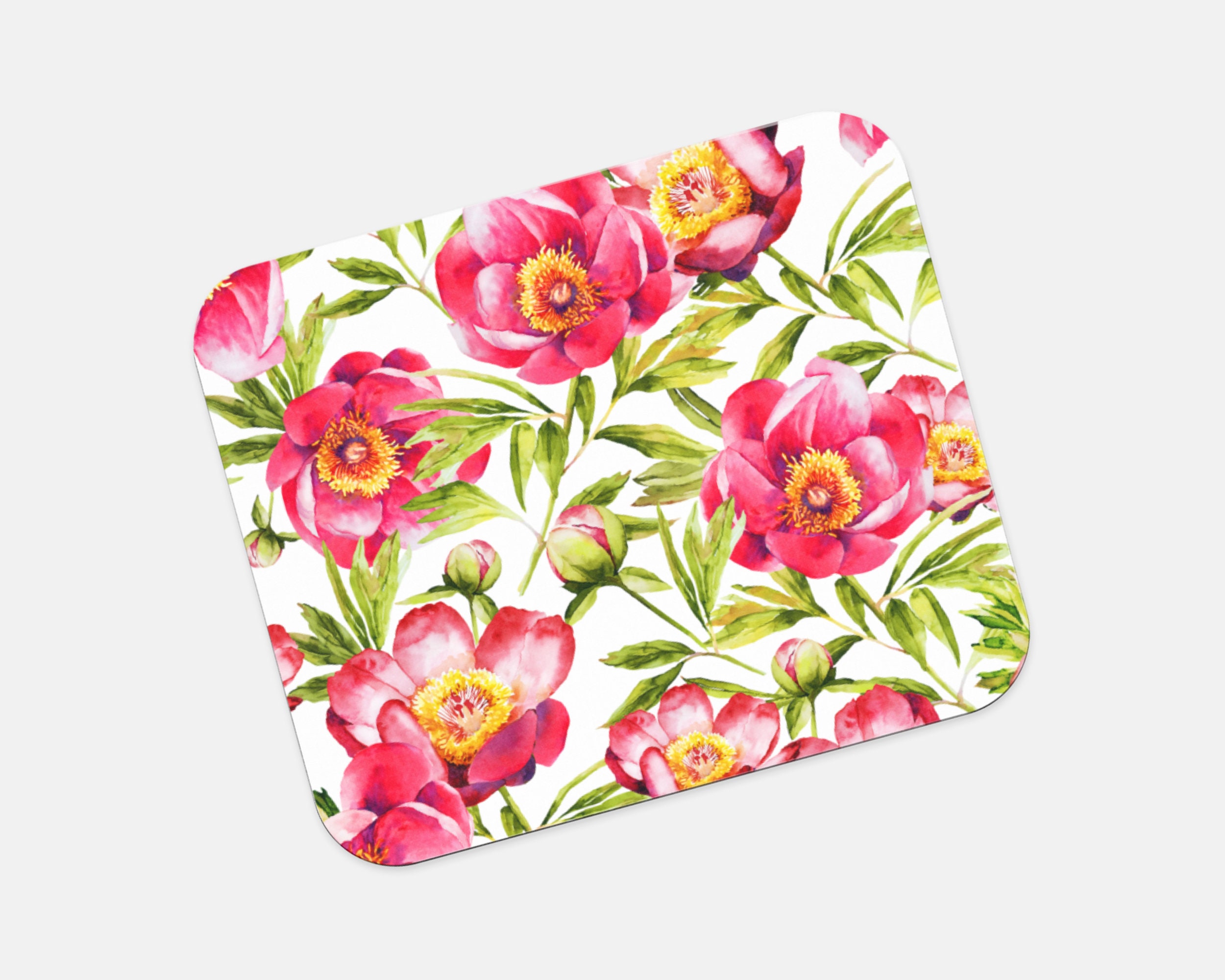 Floral Mouse Pad Circle Mousepad Round Mouse Pad for Women - Etsy