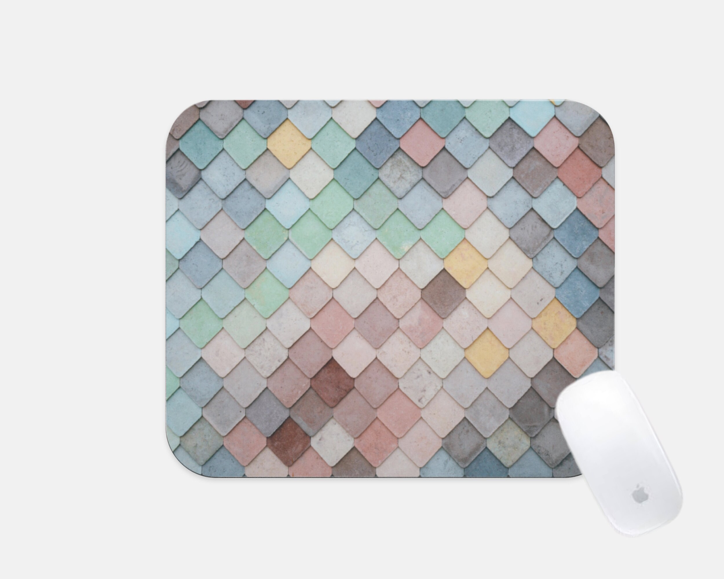 Cute Mouse Pad, Pattern Circle Mousepad, Round Mouse Pad for Women ...