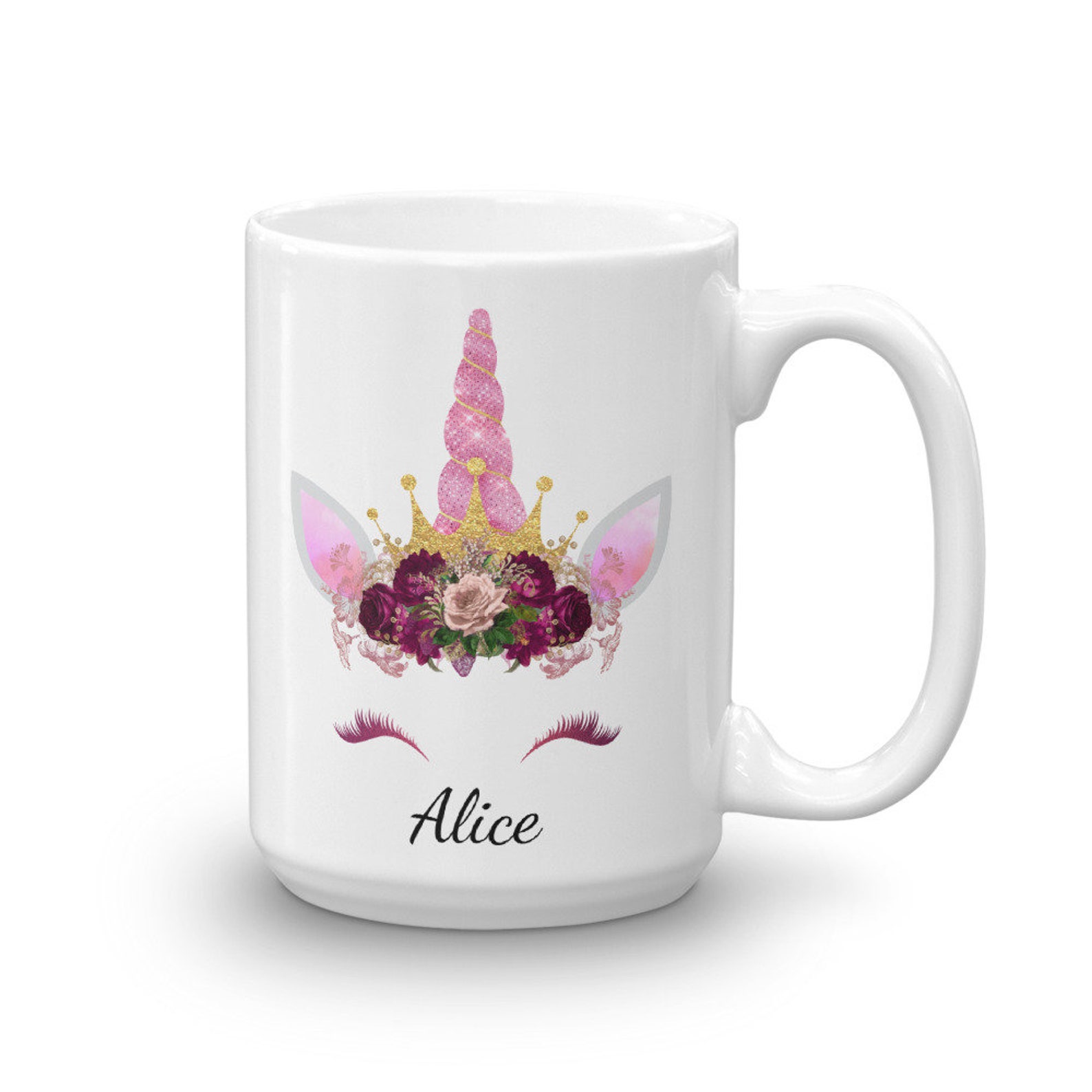 Personalized Unicorn Mug Unicorn Face Mug Custom Unicorn Etsy