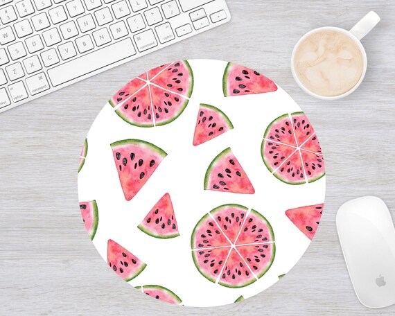 Watermelon Mouse Pad Circle Mousepad Round Mouse Pad For | Etsy