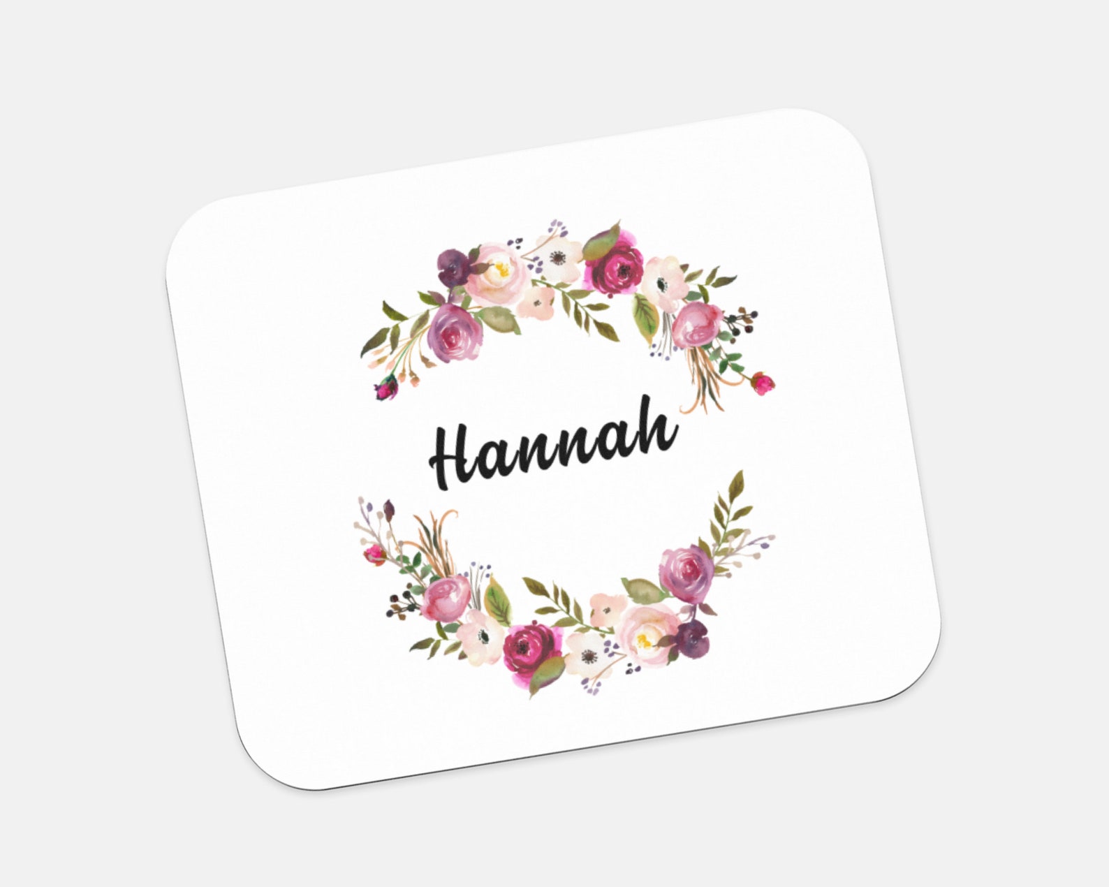 Monogram Mouse Pad Circle Mousepad Round Mouse Pad for - Etsy