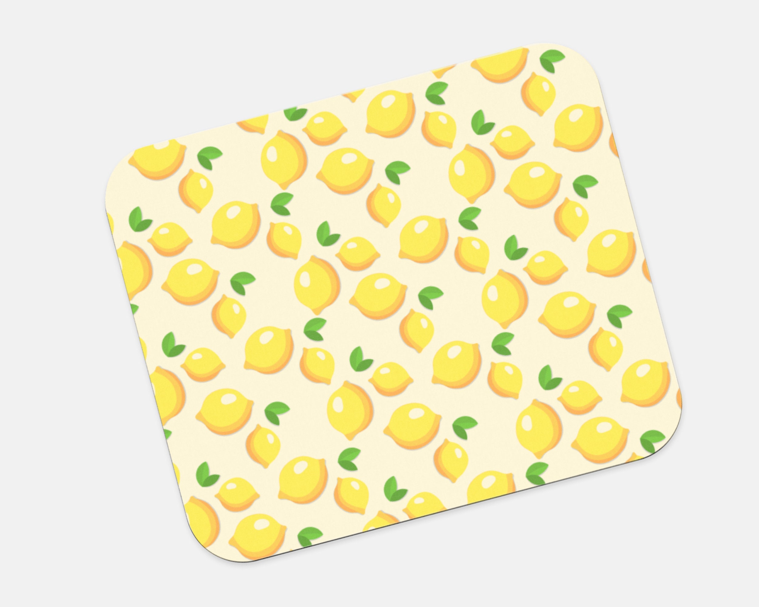 Lemon Mouse Pad Lemon Mousepad Circle Mousepad Round Mouse - Etsy