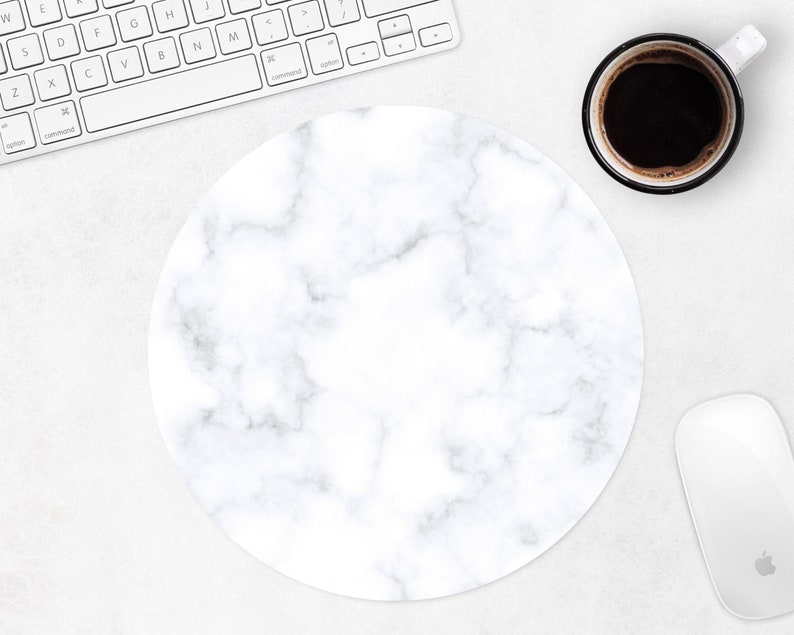 Marble Mouse Pad Circle Mousepad Round Mouse Pad for Women - Etsy