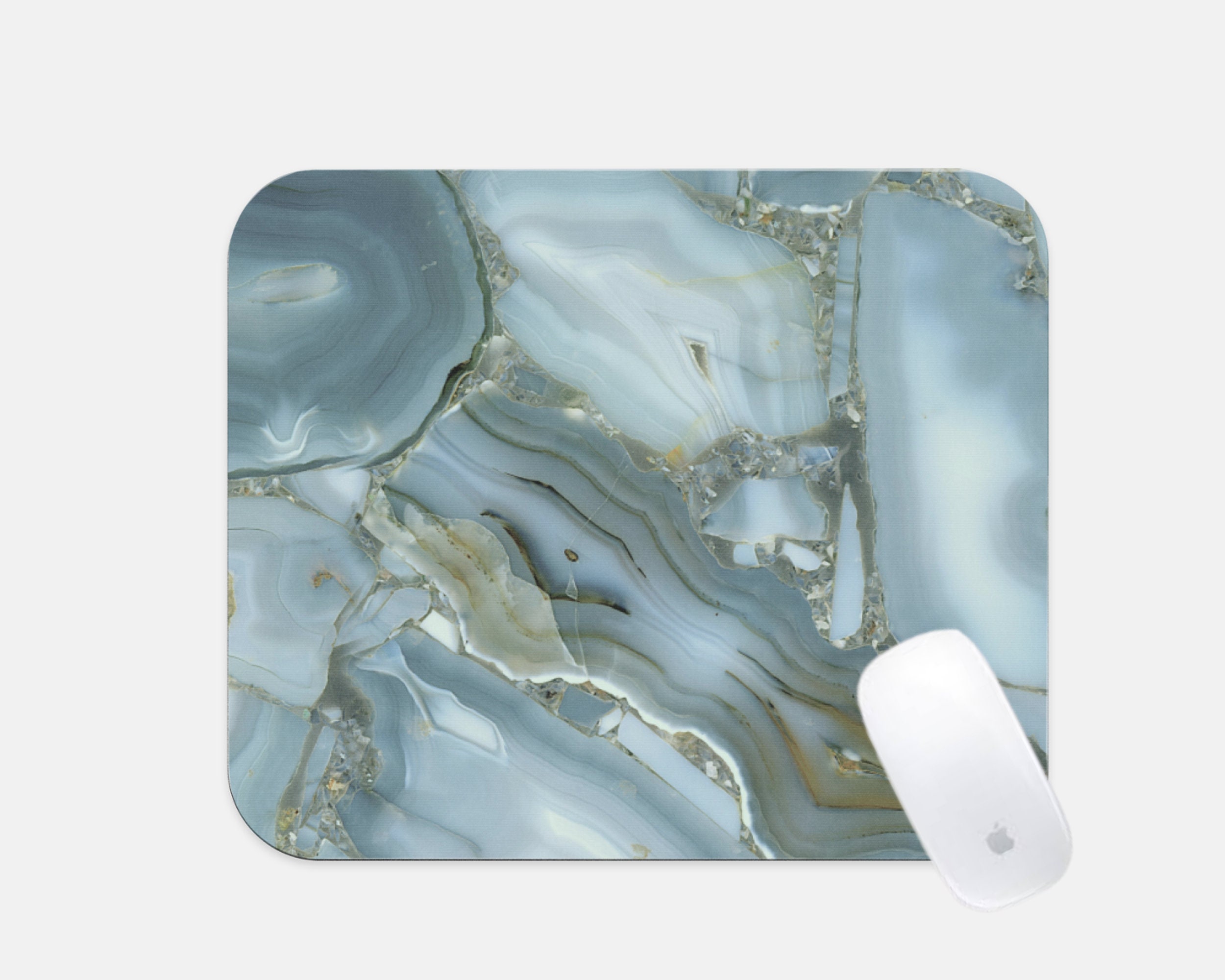 Marble Mouse Pad Circle Mousepad Round Mouse Pad for Women - Etsy