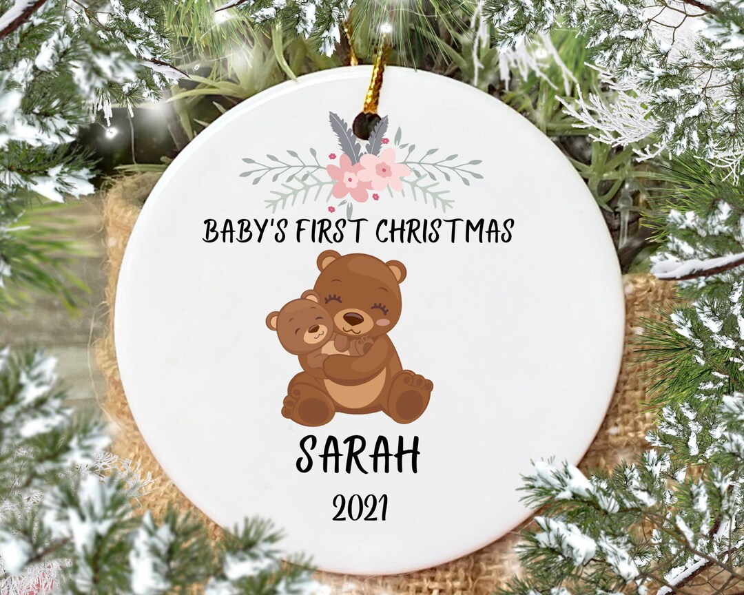 Baby's First Christmas Ornament, Personalized First Christmas Baby ...