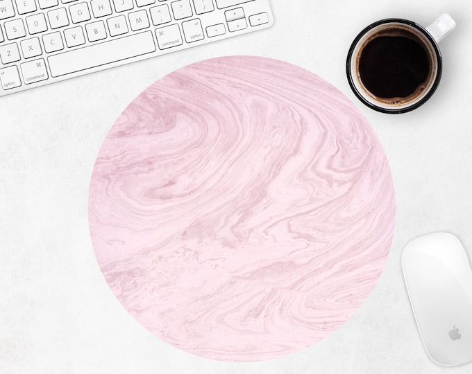 Marble Mouse Pad Wood Circle Mousepad Round Mouse Pad for | Etsy