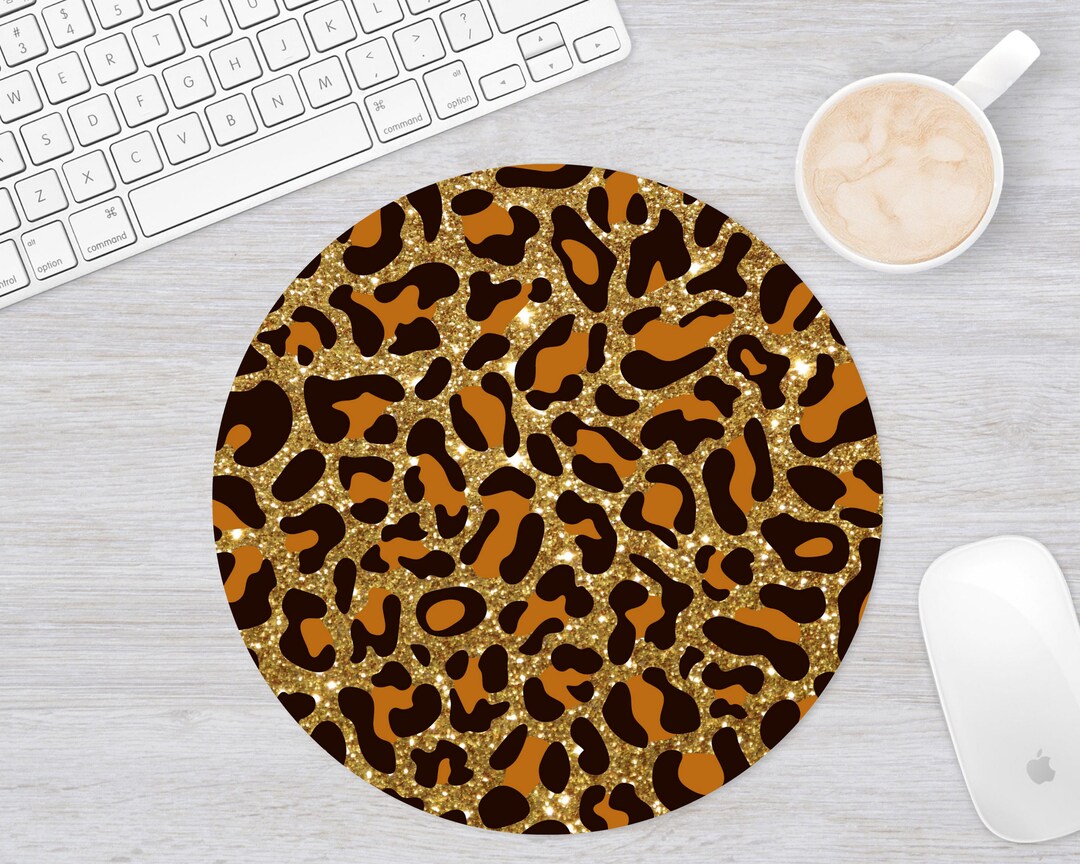 Cheetah Mouse Pad, Animal Print Mouse Pad, Leopard Print Circle ...