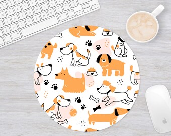 Moon Mouse Pad Lunar Print Circle Mousepad Round Mouse Pad - Etsy