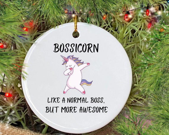 Boss Holiday Gift From Employee Best Boss Christmas Ornament | Etsy