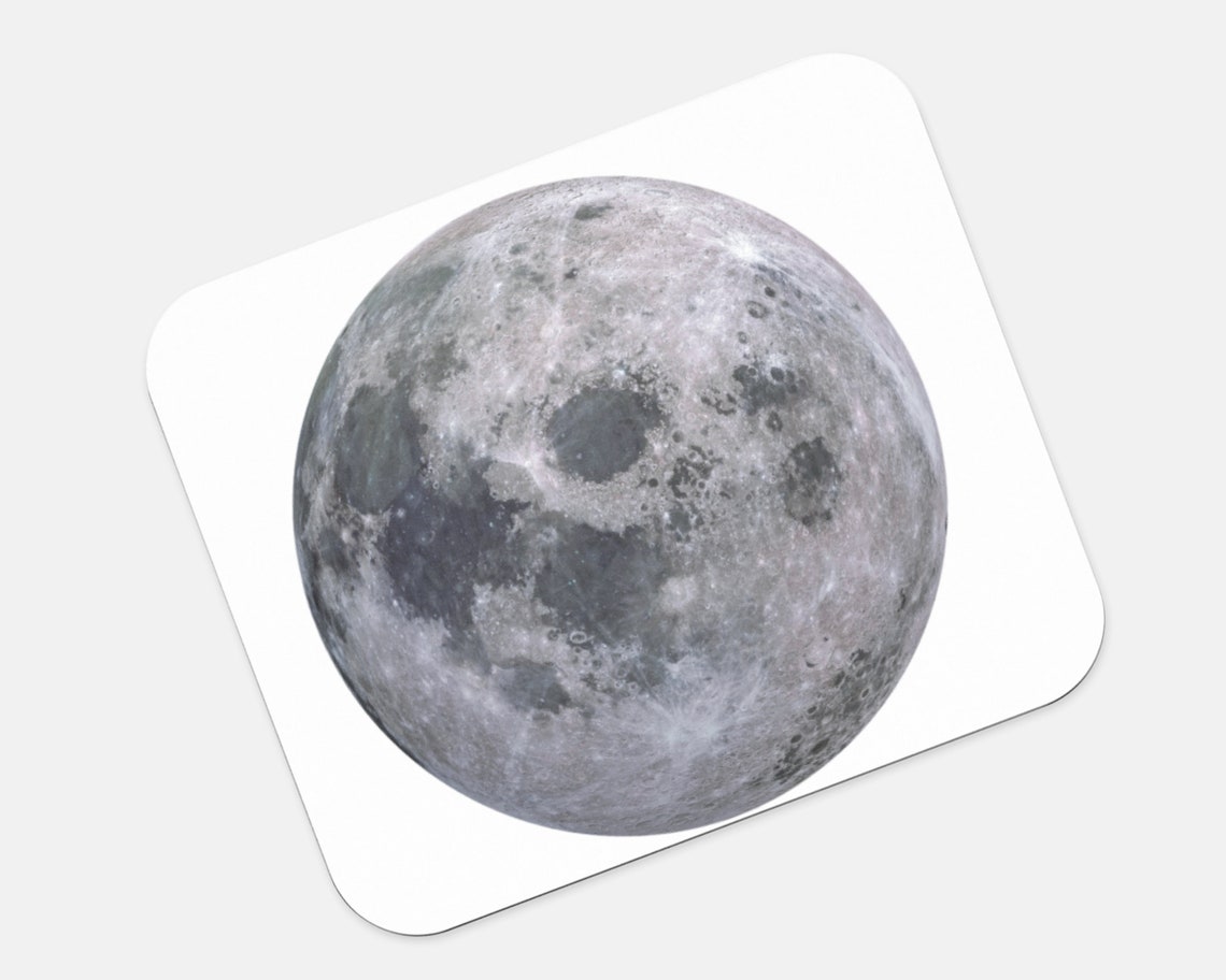 Moon Mouse Pad Lunar Print Circle Mousepad Round Mouse Pad - Etsy