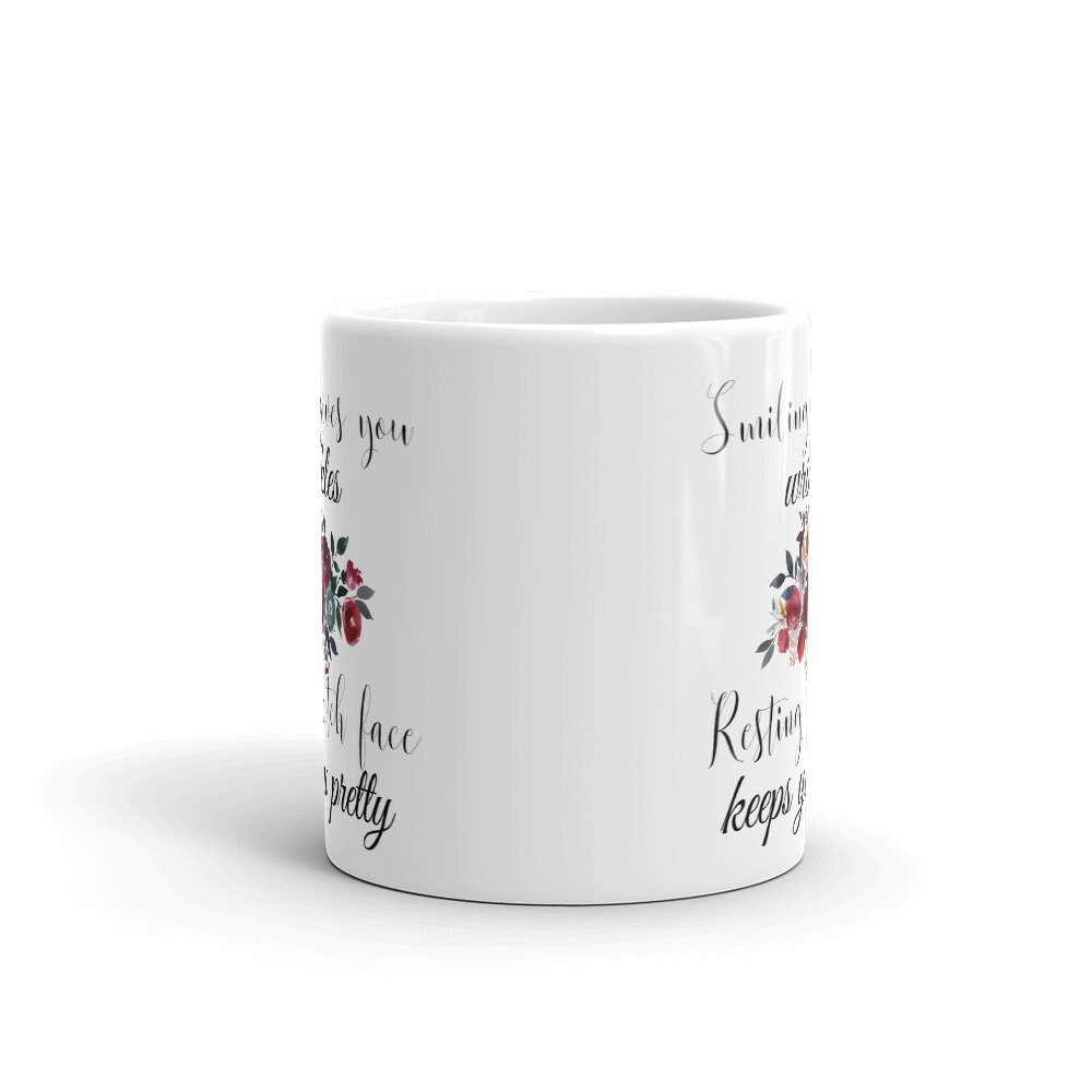 Funny Coffee Mug Sarcastic Mug Smiling Face Gives You | Etsy
