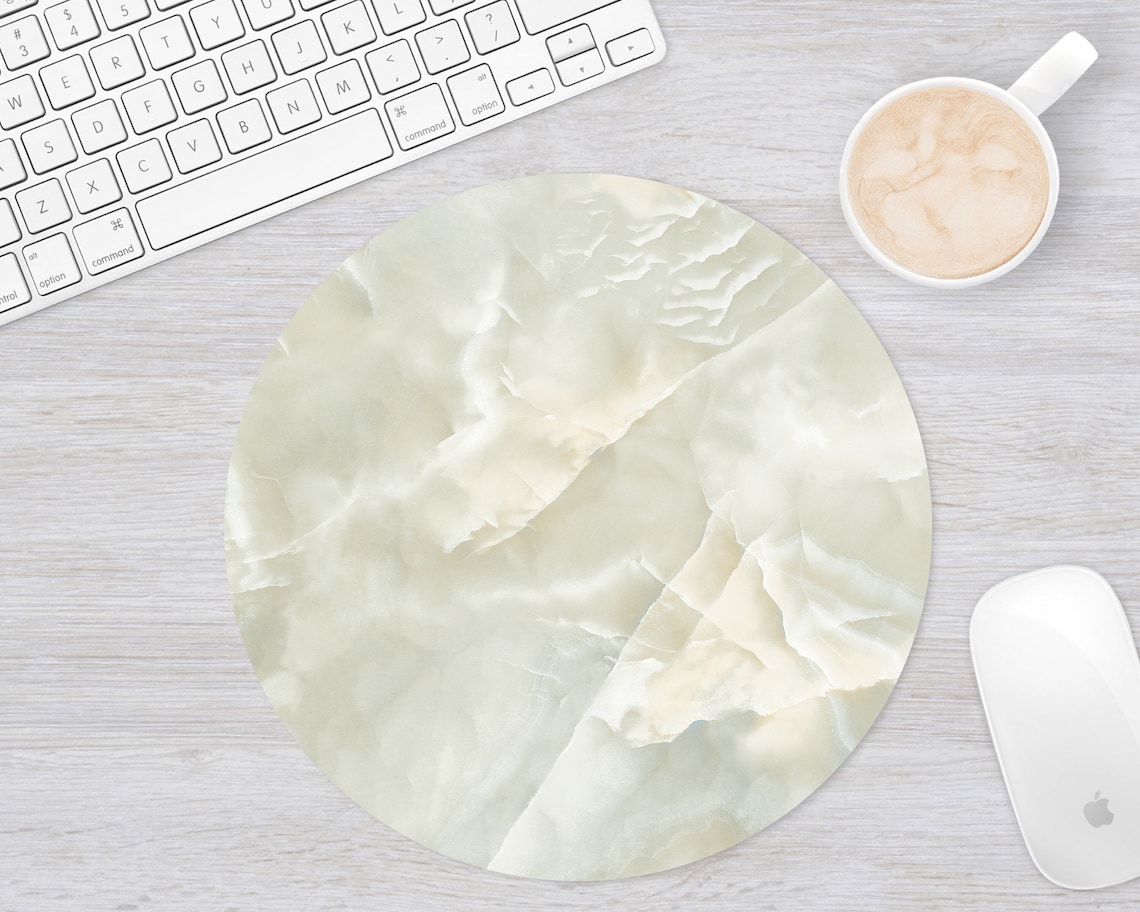Marble Mouse Pad, Circle Mousepad, Round Mouse Pad for Women, Desk ...