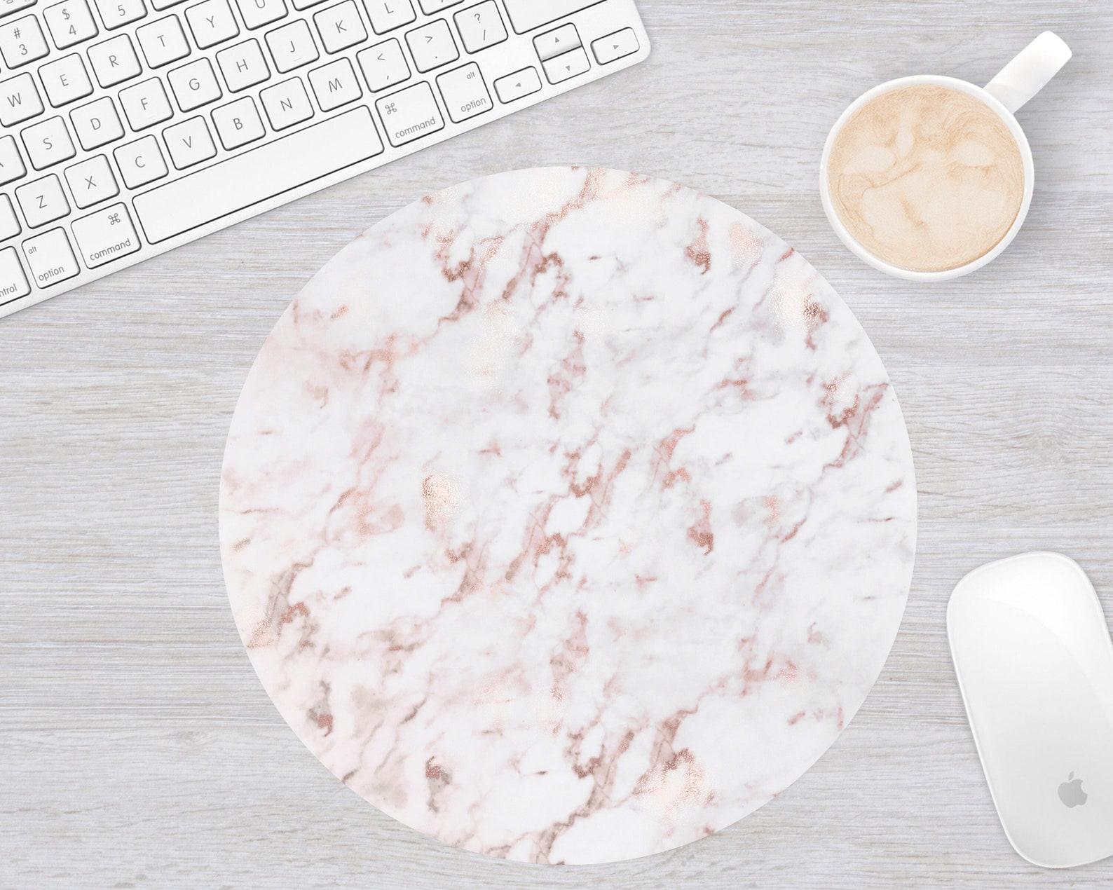 Marble Mouse Pad, Circle Mousepad, Round Mouse Pad for Women, Desk ...