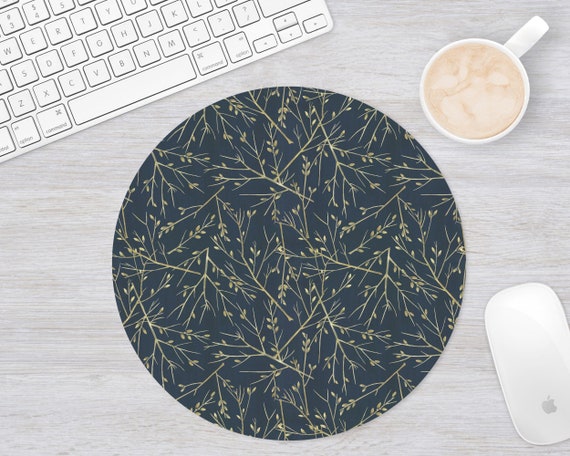 Cute Mouse Pad leaf Circle Mousepad Round Mouse Pad For | Etsy