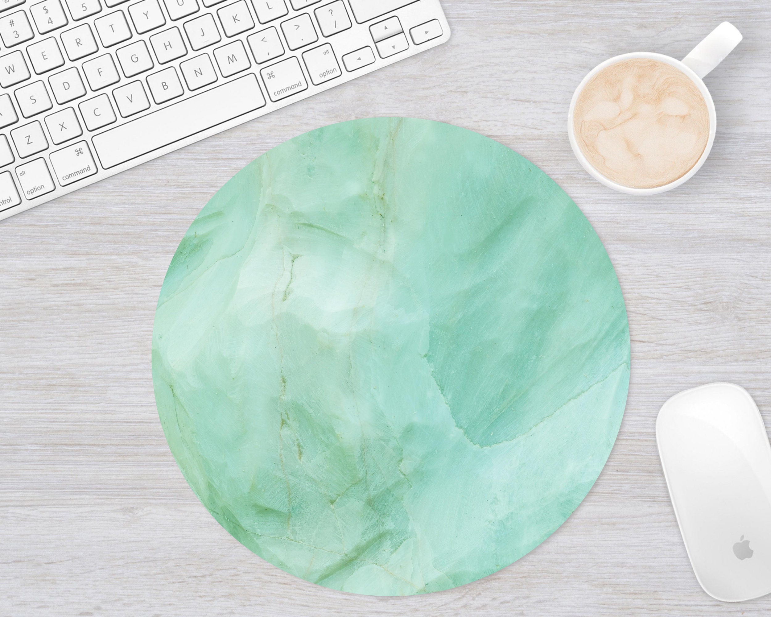 Marble Mouse Pad, Circle Mousepad, Round Mouse Pad for Women, Desk ...