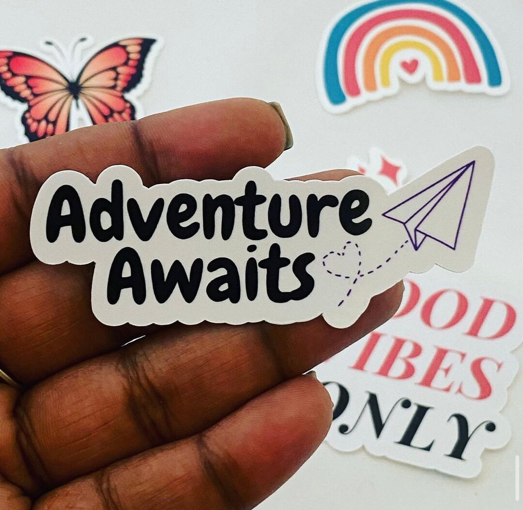 Adventure Awaits Sticker Sticker Adventure Sticker Travel Sticker - Etsy