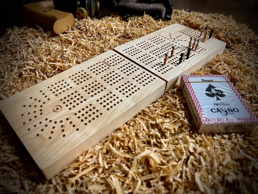 Maple 4-track Folding Cribbage Board - Etsy