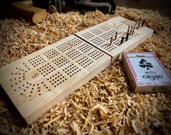 Walnut Folding 4-track Cribbage Board - Etsy