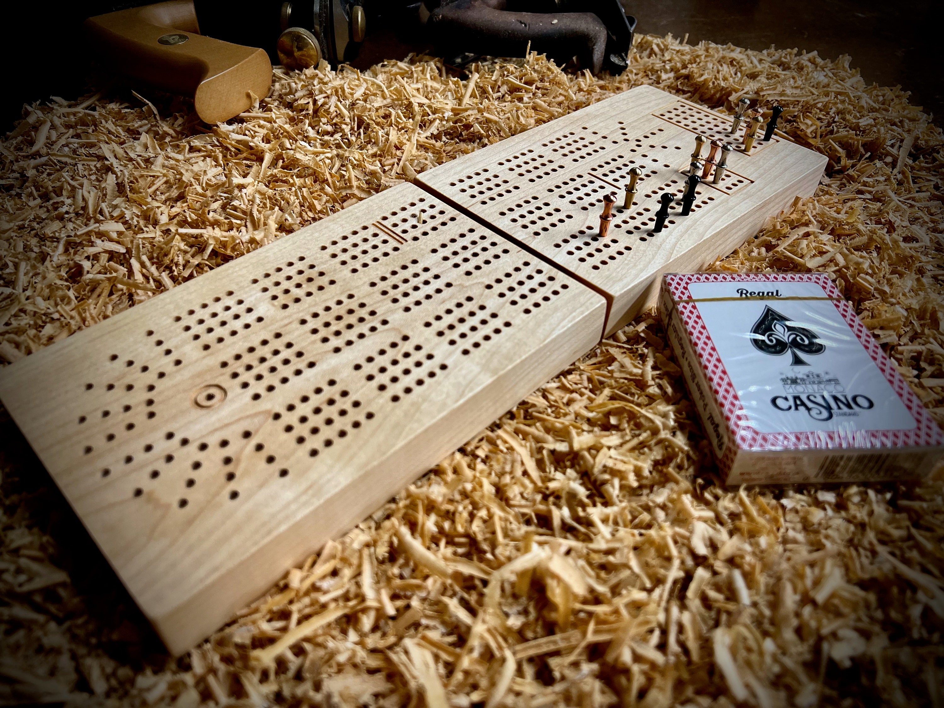 Maple 4-track Folding Cribbage Board - Etsy