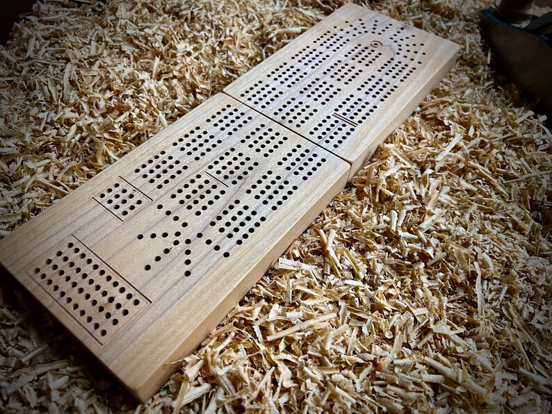 Big Leaf Maple Folding 4-track Cribbage Board - Etsy
