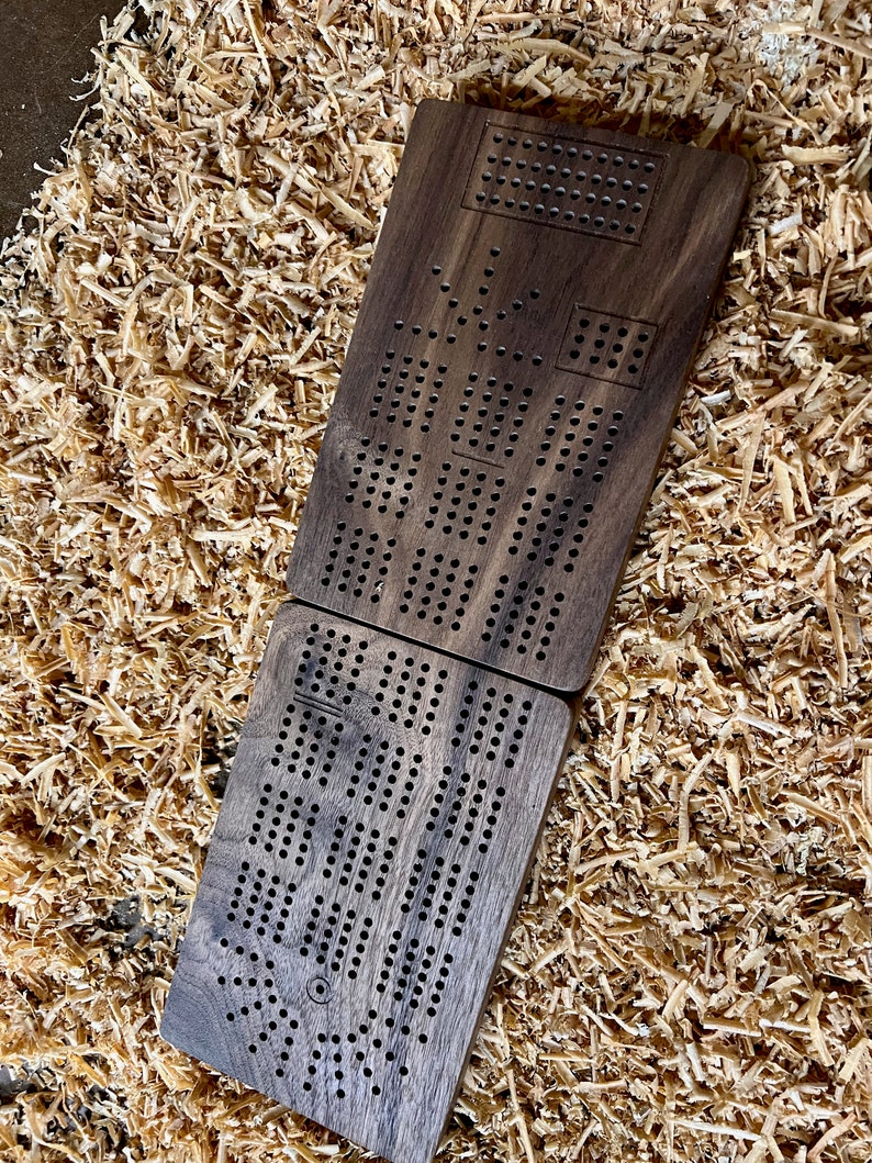 Walnut Folding 4-track Cribbage Board - Etsy