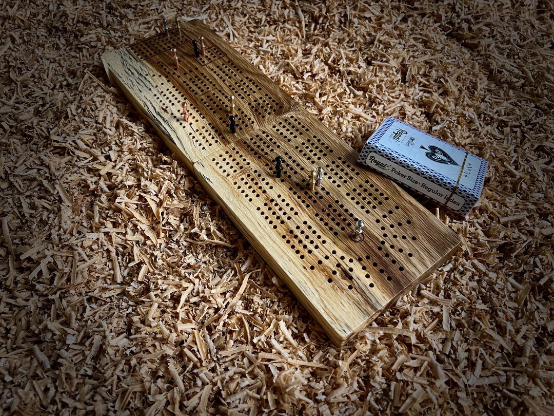 Rustic White Oak Folding 4-track Cribbage Board - Etsy
