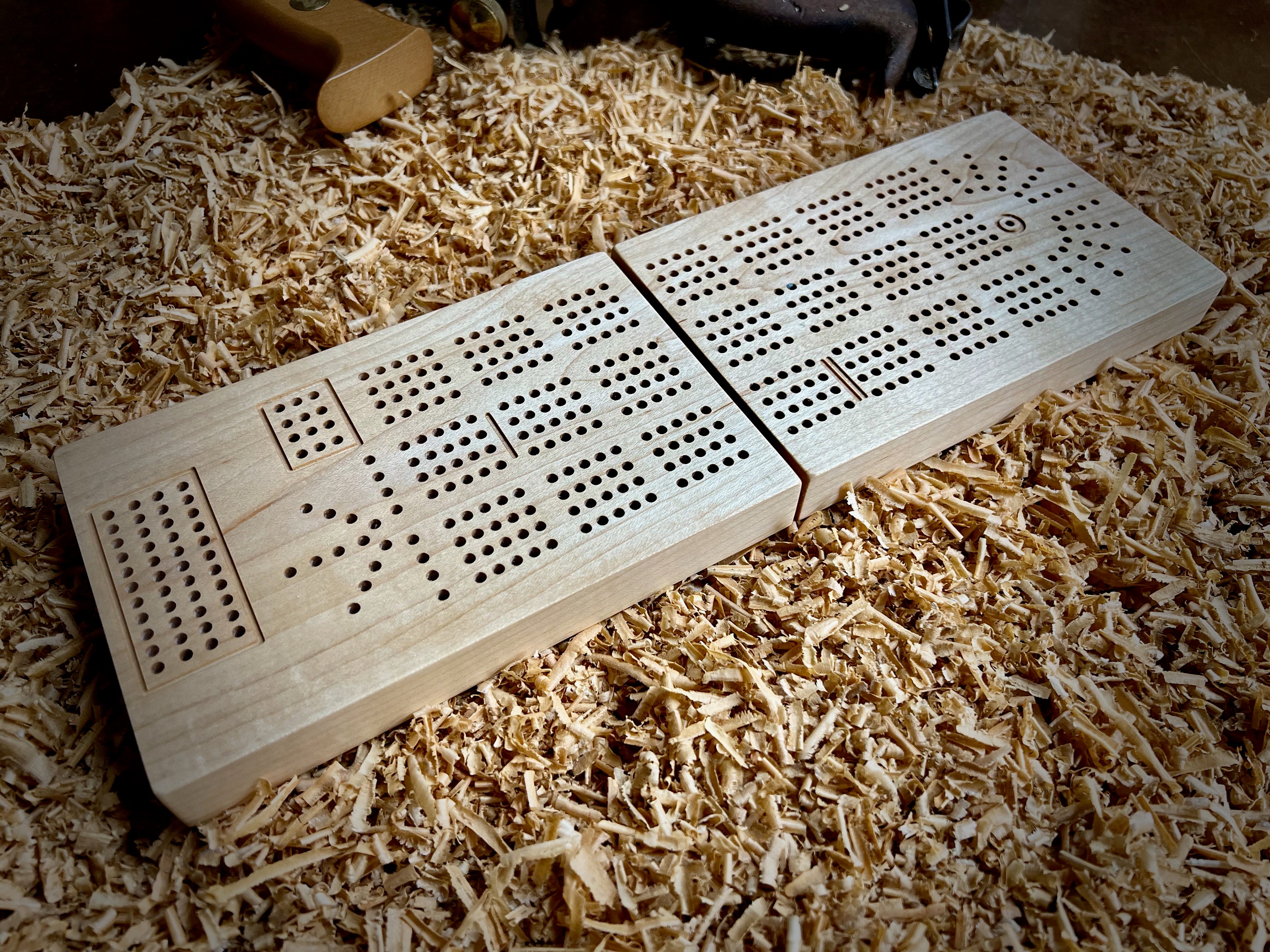 Maple 4-track Folding Cribbage Board - Etsy