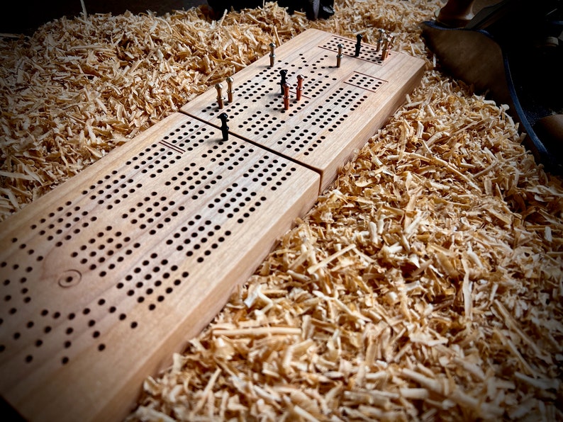 Big Leaf Maple Folding 4-track Cribbage Board - Etsy