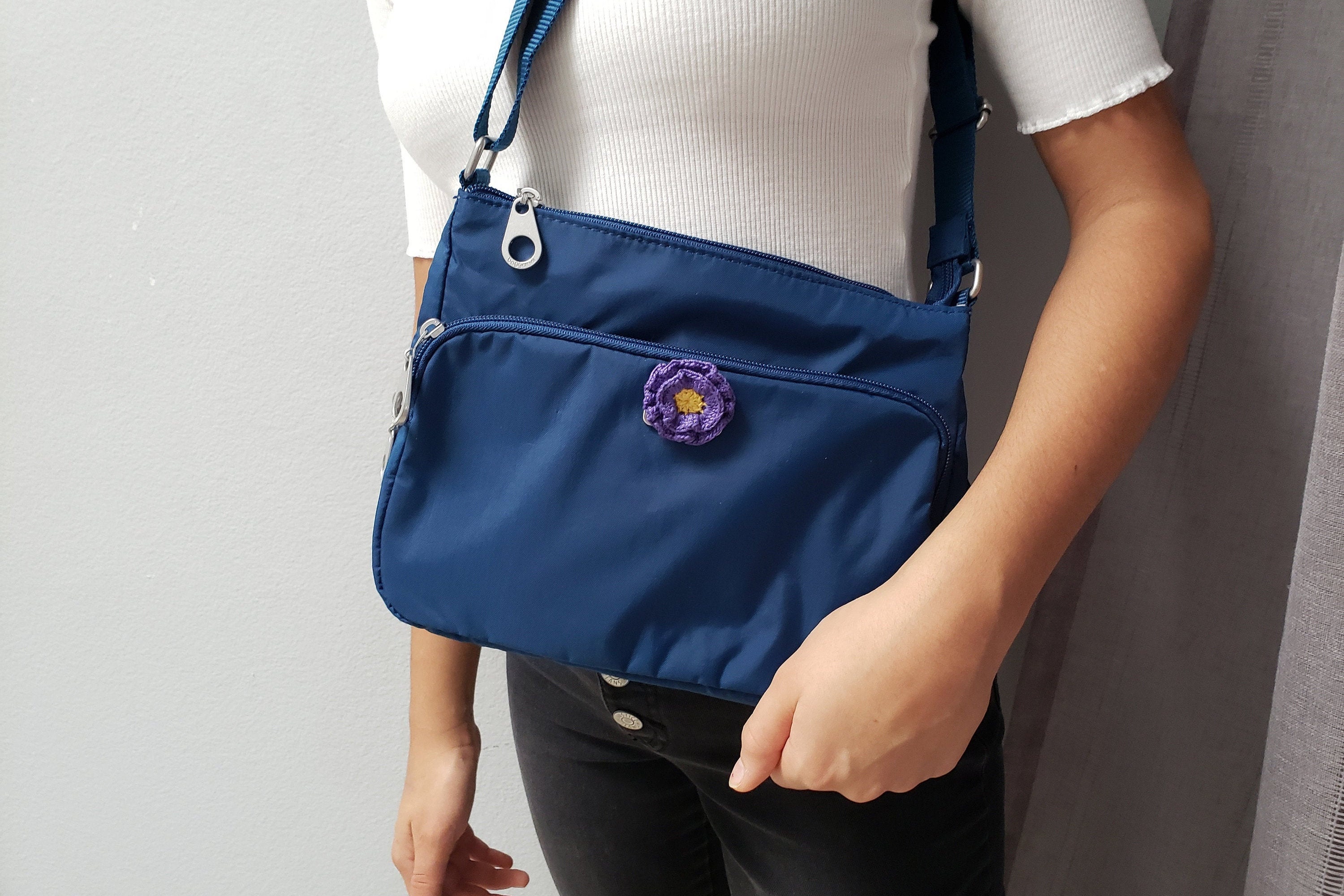 Crochet Forget Me Not Anmoruk Flower Brooch - Etsy UK