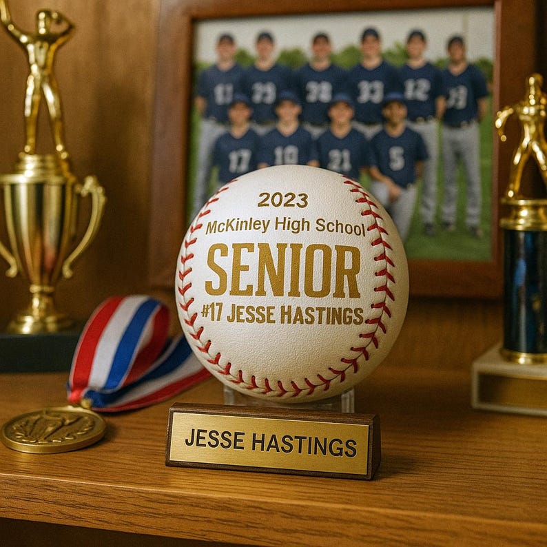 Custom Engraved Baseball for Senior Gift – Personalized Keepsake With ...