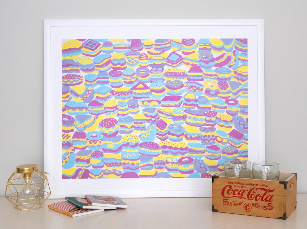 Food Art Print , Kitchen Art , Burgers , Original Fine Art Print , Pop ...