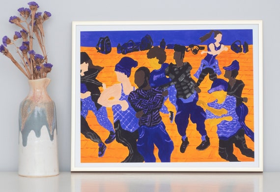 Dancers Unity Illustration Hip Hop Dance Class Original - Etsy