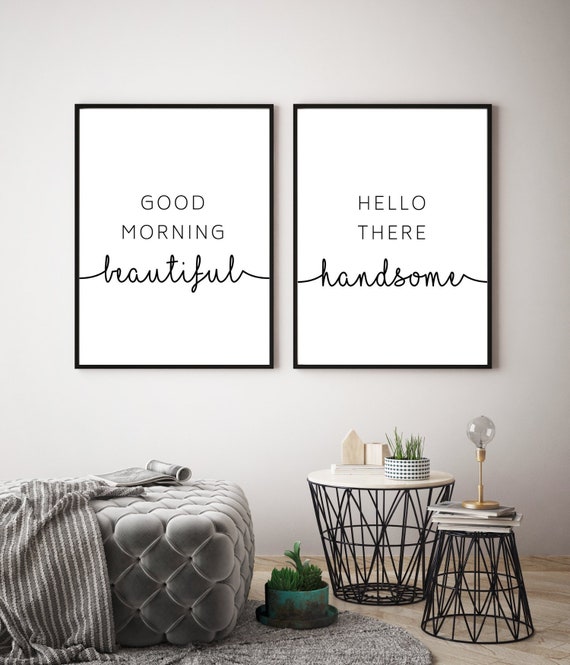 Art & Collectibles Prints Good Morning Handsome Printable Good Morning ...