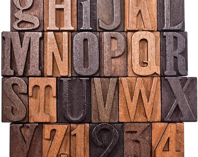 Letterpress Print Blocks by Tim Holtz Idea-ology, 35 Pieces, 1-inch ...