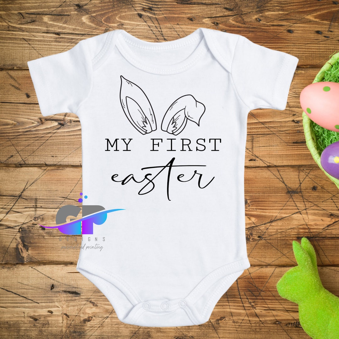 My First Easter Baby Bodysuit, Personalised Bodysuit for Easter, Little ...
