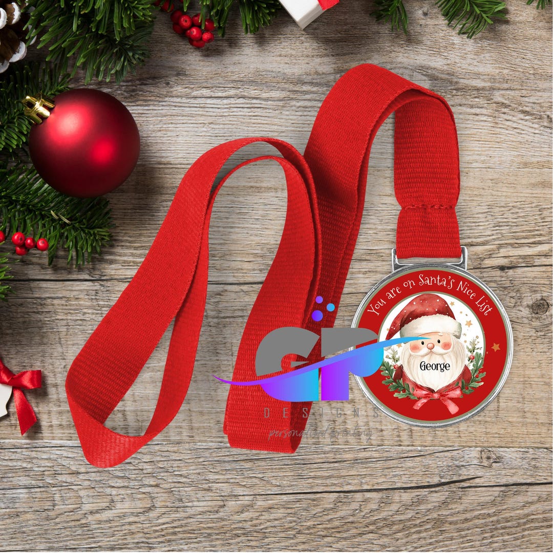 Santa's Nice List Medal, Santas Nice List, Christmas - Etsy