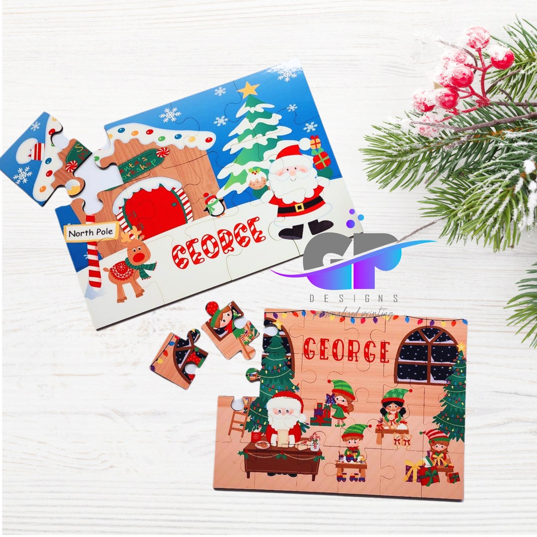 Personalised Christmas Puzzle, Picture Jigsaw Puzzle, A5 24 Piece ...