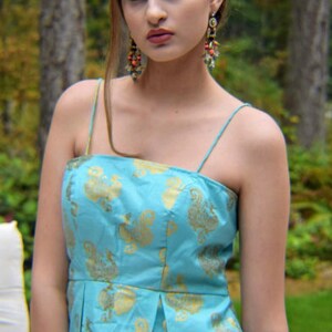 Sky Blue Brocade Top - Etsy