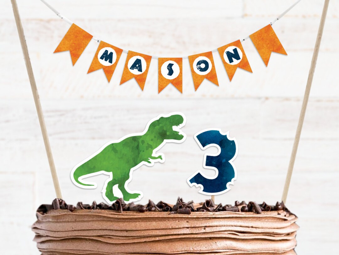 Three Rex Cake Topper Printable, 3 Rex Cake Topper, Three Rex Birthday ...