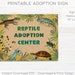 Adopt a Reptile Printable Sign & Reptile Adoption Certificates, Reptile ...