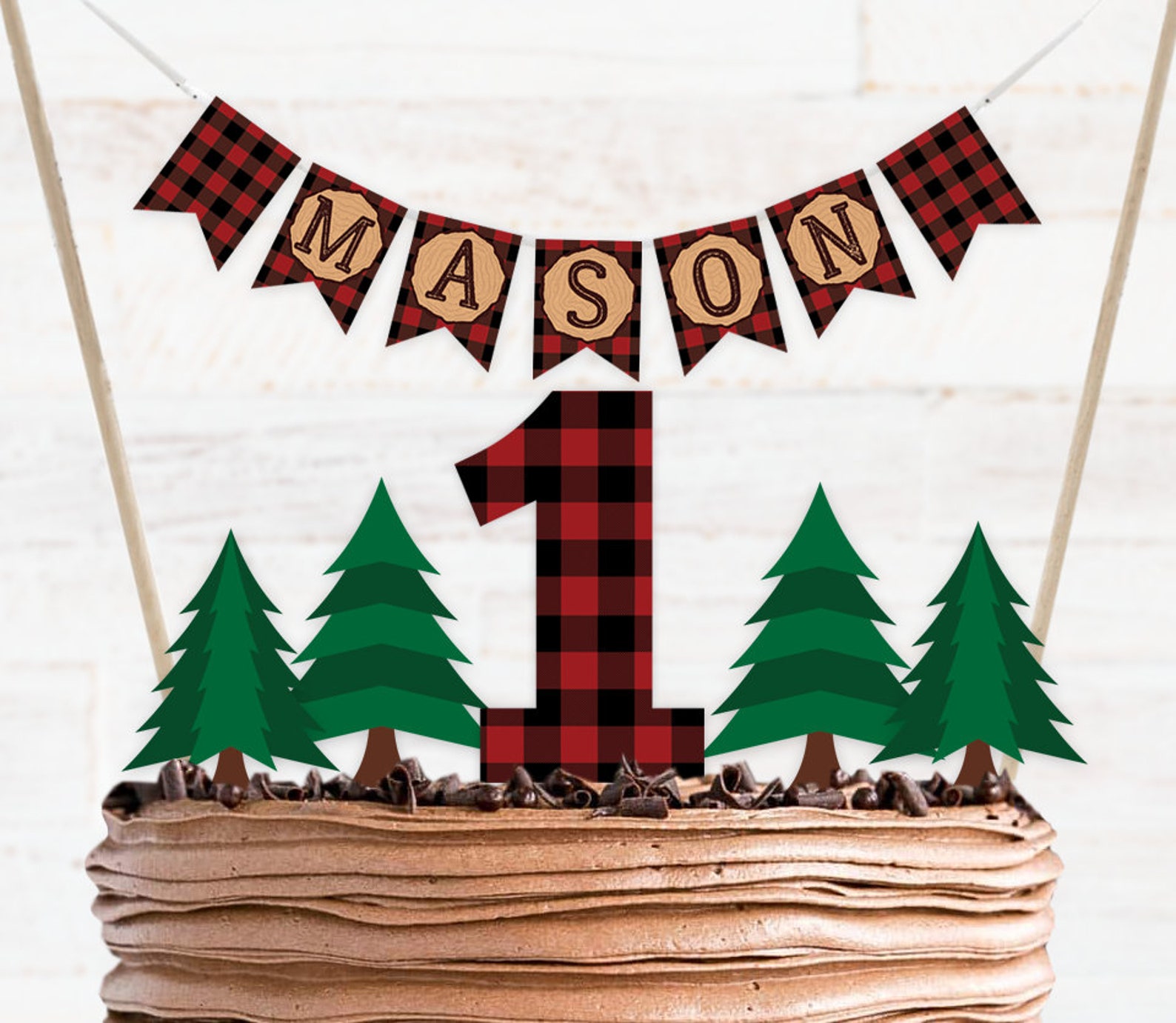 Lumberjack Cake Topper Printable Lumberjack First Birthday - Etsy
