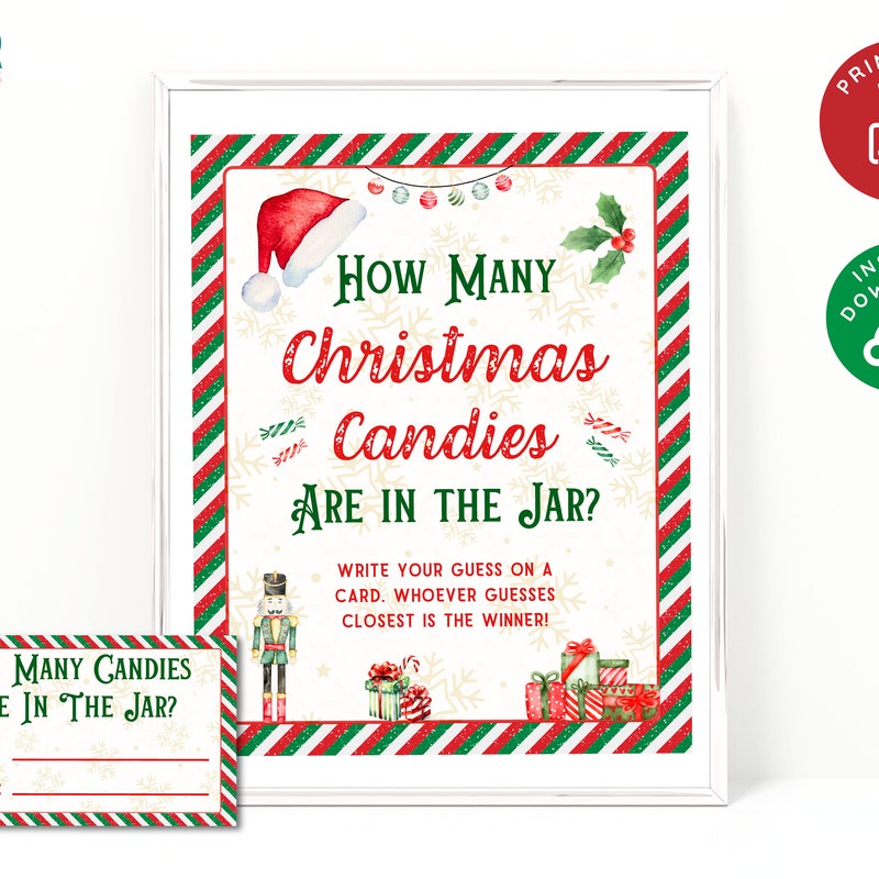 Christmas Guessing Games Jar - Etsy