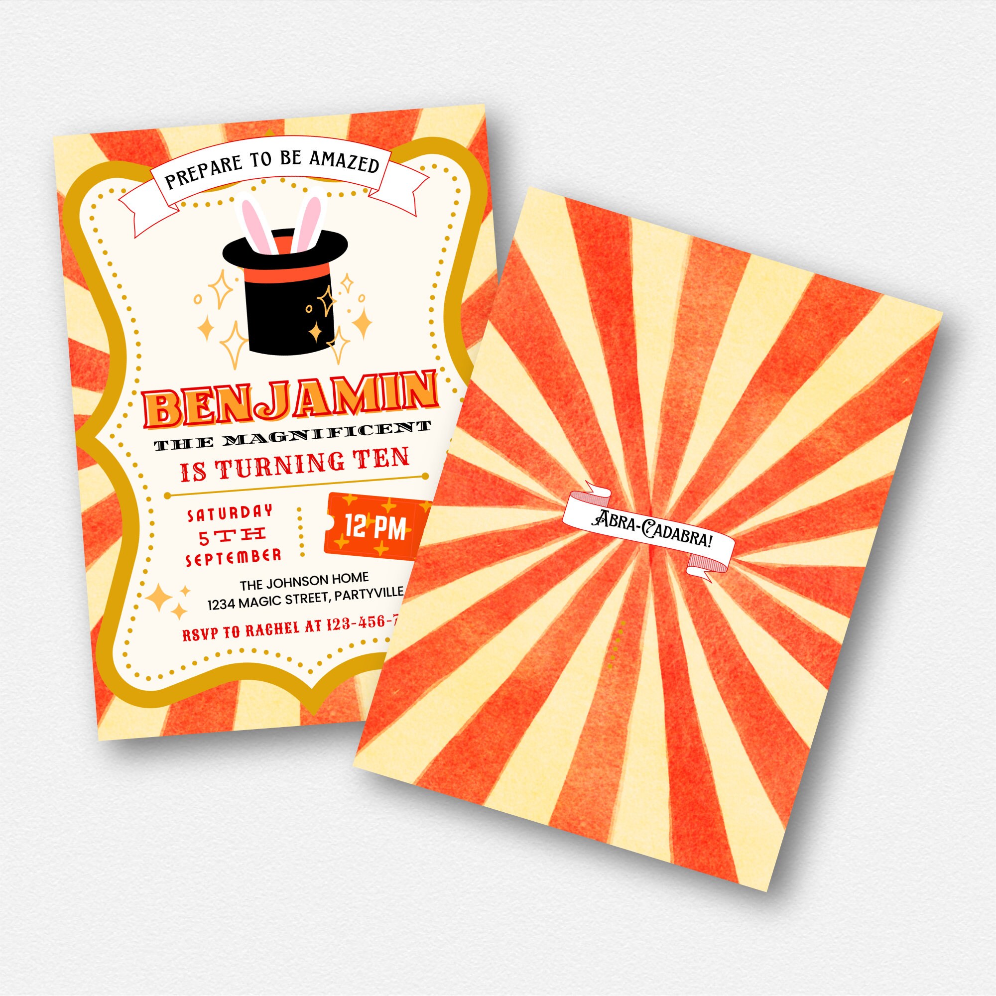 Magic Birthday Invitation Instant Download, Magic Birthday Invitation ...