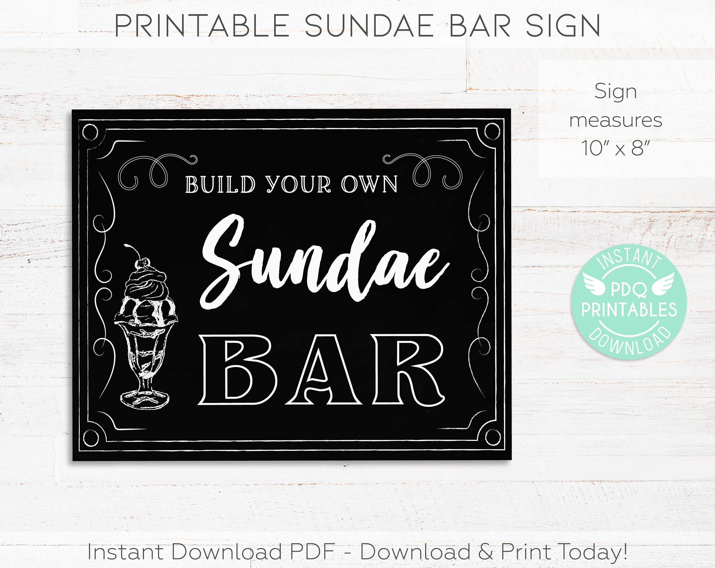Sundae Bar Free Printables