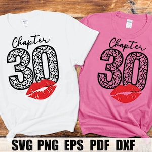 Chapter 30 Svg 30th Birthday Svg Thirty Svg Leopard Print - Etsy