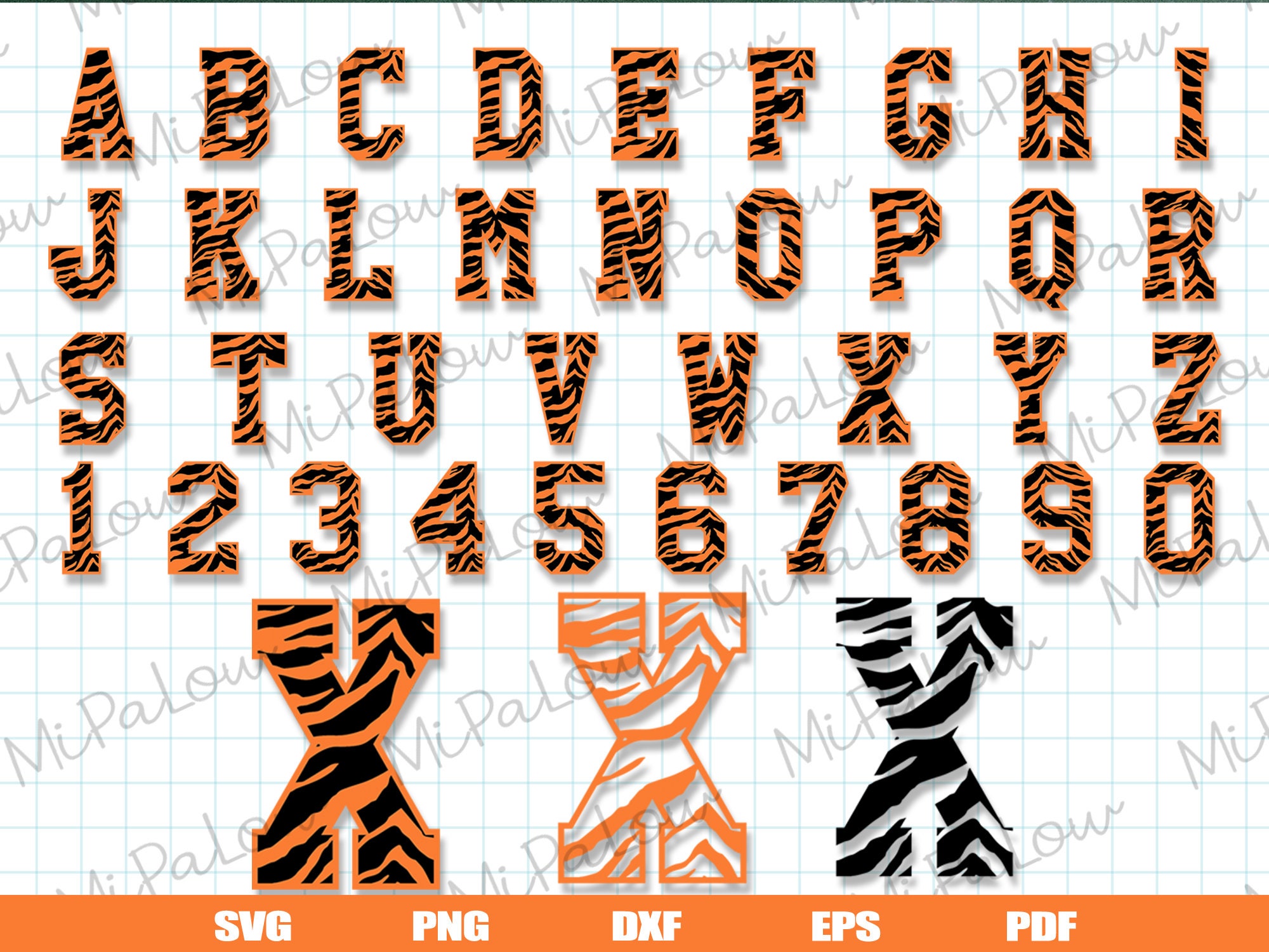 Tiger Font Svg Tiger Alphabet Svg Tiger Numbers Svg - Etsy Australia