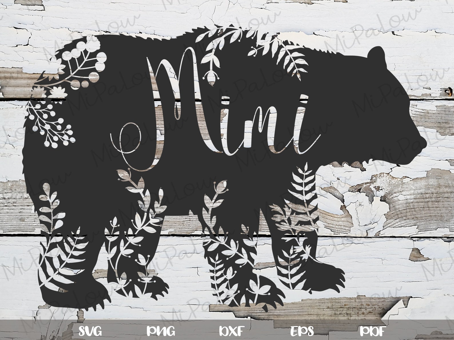 Mama Bear Svg Floral Mimi Bear Svg Bear Family Mama Bear - Etsy